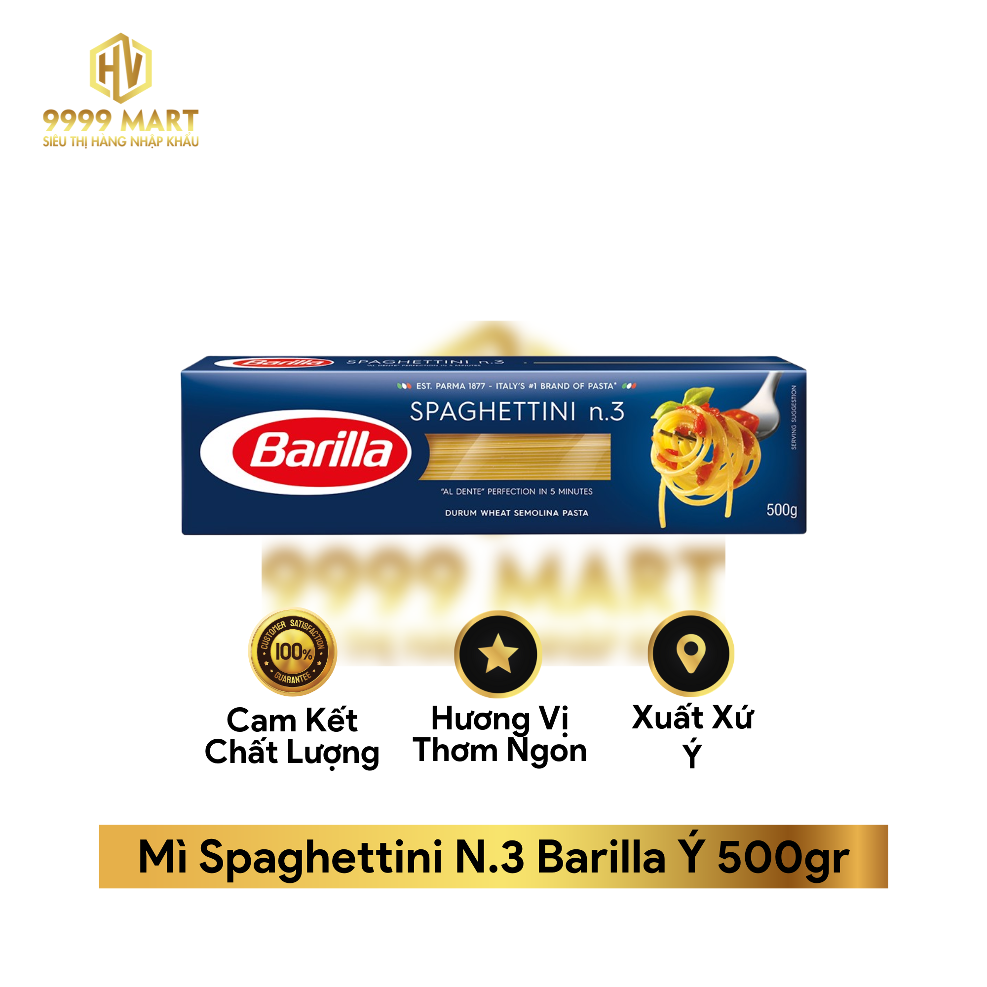 Mì Spaghettini N.3 Barilla Ý 500gr – Siêu Thị Hàng Nhập Khẩu 9999