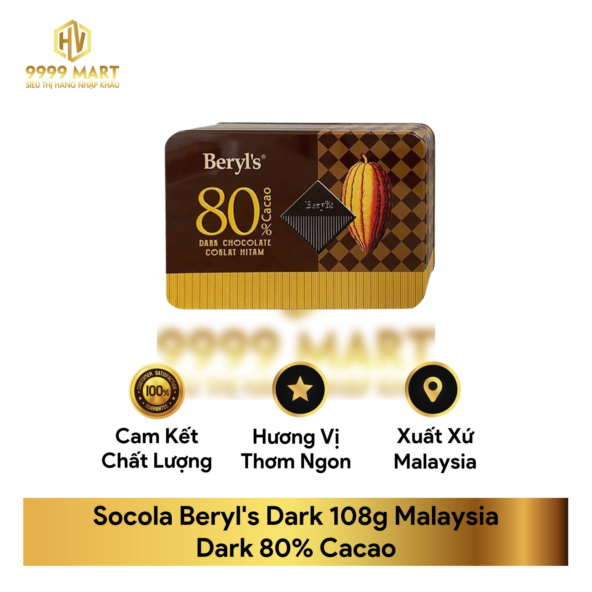 Socola Beryl's Dark 108g Malaysia – Siêu Thị Hàng Nhập Khẩu 9999