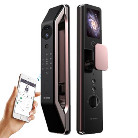 Khóa điện tử BOSCH Fu6 Plus [FaceID - Cam - Vân Tay - Thẻ từ - Mã Số ...