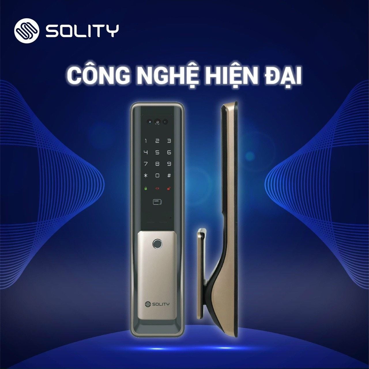 Khóa điện tử SOLITY GP-6000BK Vân tay - Thẻ từ - Mã Số - Wifi – Greenlock - khóa điện tử vân tay ...