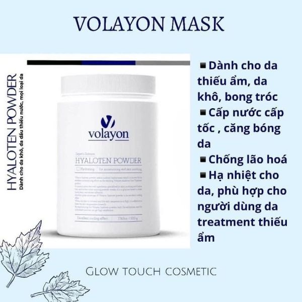 MẶT NẠ DẺO CAO CẤP VOLAYON POWDER – HYALOTEN XANH DƯƠNG 500G– Braind