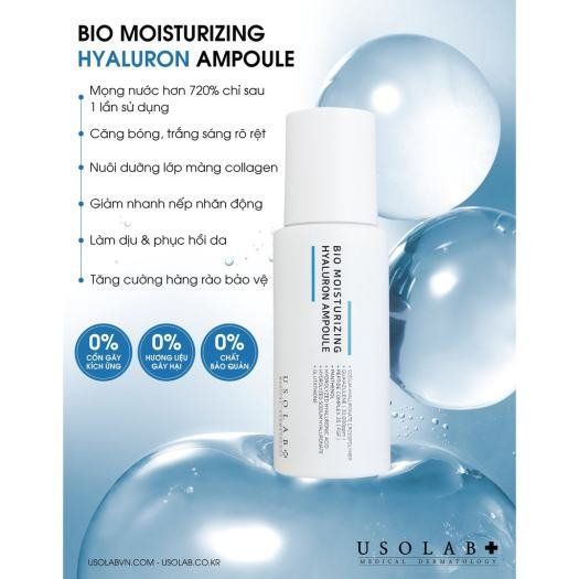 Serum HA Usolab Bio Moisturizing Hyaluron Ampoule - Tinh chất căng bón ...