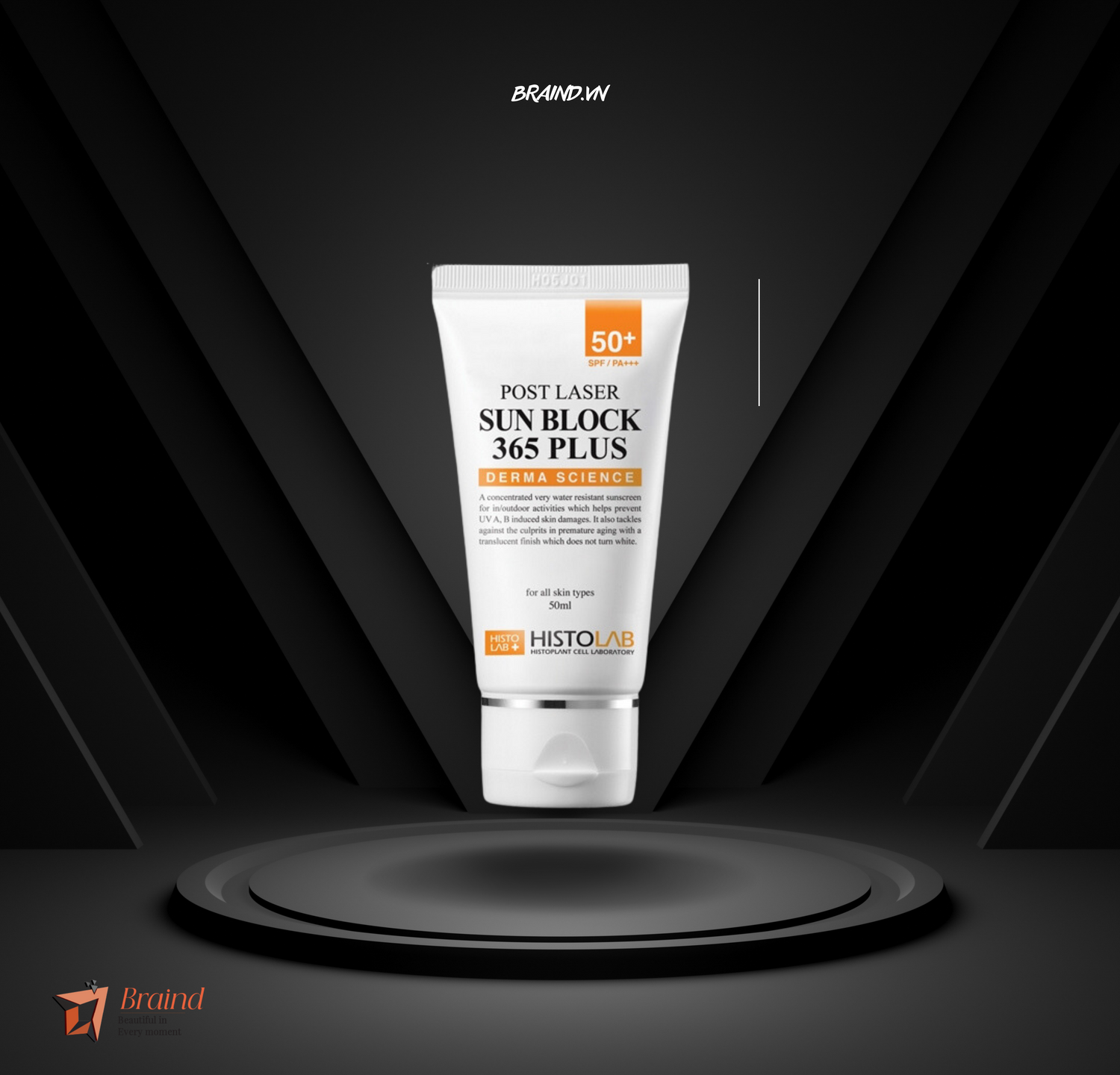 KEM CHỐNG NẮNG HISTOLAB POST CARE SUN BLOCK 365 PLUS DERMA SCIENCE SPF– Braind