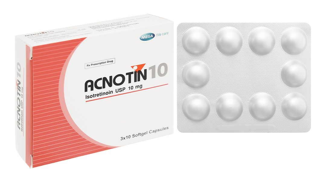 Thuốc Acnotin 10mg MEGA We care điều trị mụn trứng cá toàn thân (3 vỉ ...