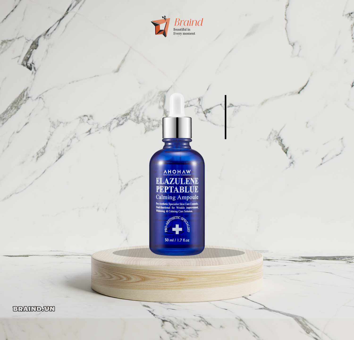 Ahohwa Elazulene Peptablue Calming Ampoule 50ml– Braind