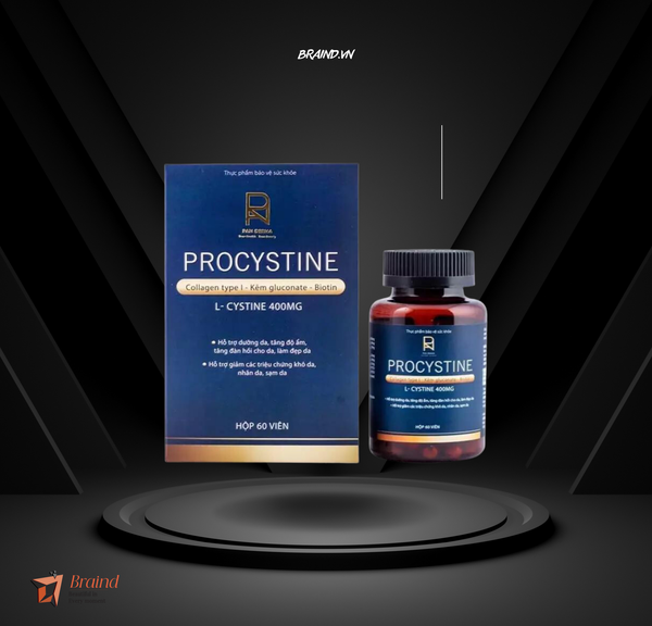 PROCYSTINE PAN DERMA/ VIÊN UỐNG NGĂN NGỪA MỤN, ĐẸP DA, ĐẸP TÓC– Braind