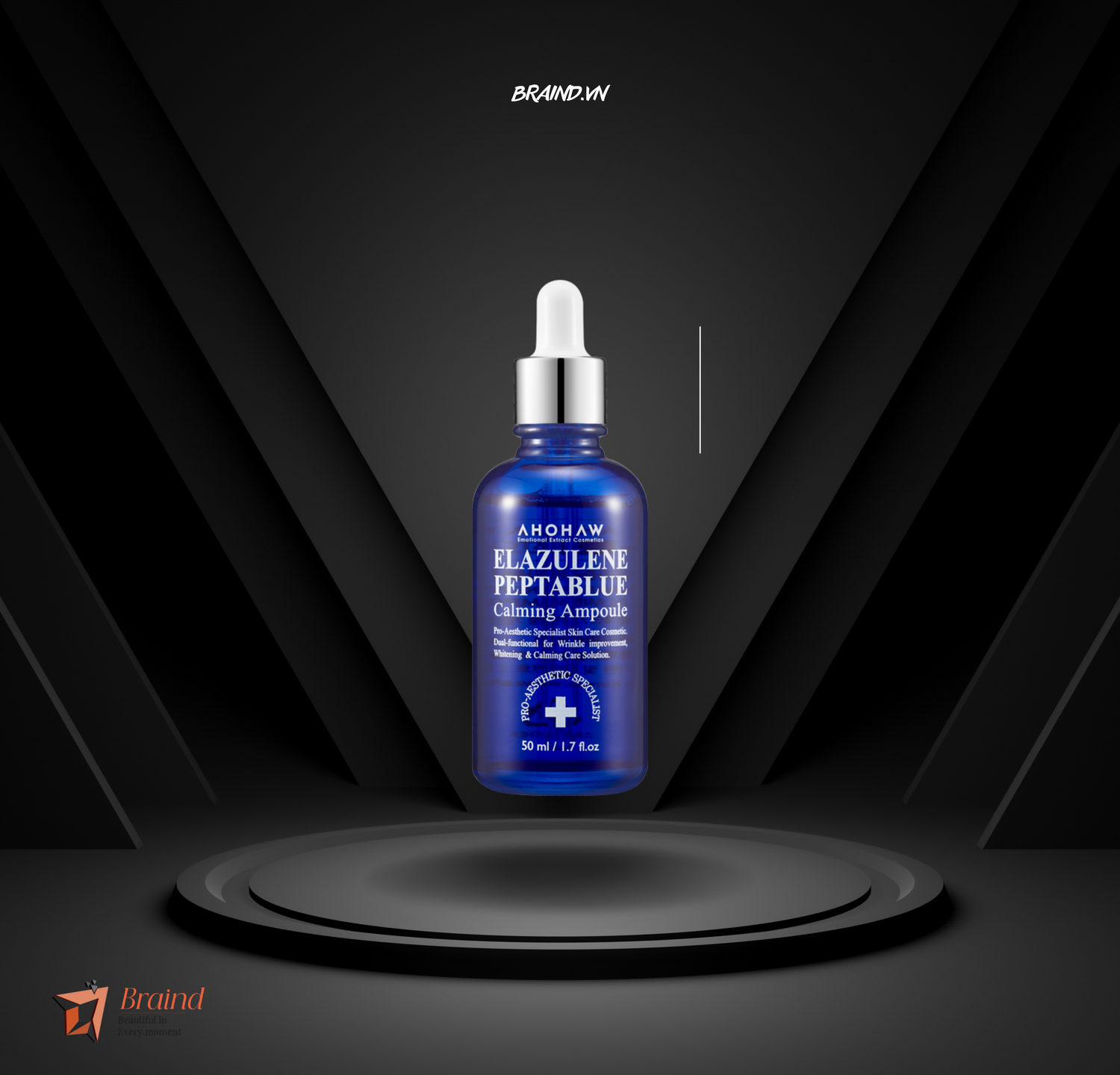 Ahohwa Elazulene Peptablue Calming Ampoule 50ml– Braind