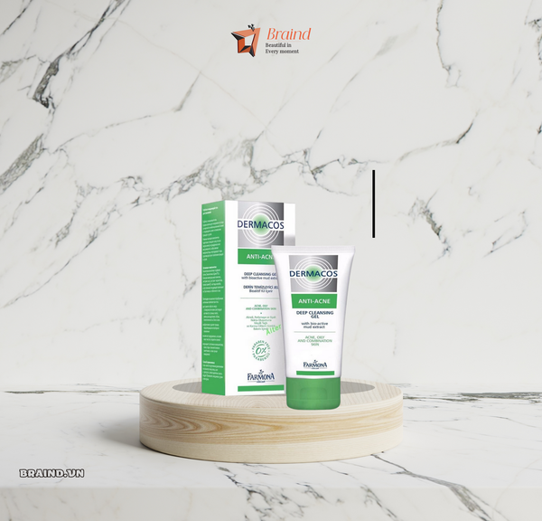 SỮA RỬA MẶT FARMONA DERMACOS ANTI-ACNE DEEP CLEANSING GEL 150ML– Braind