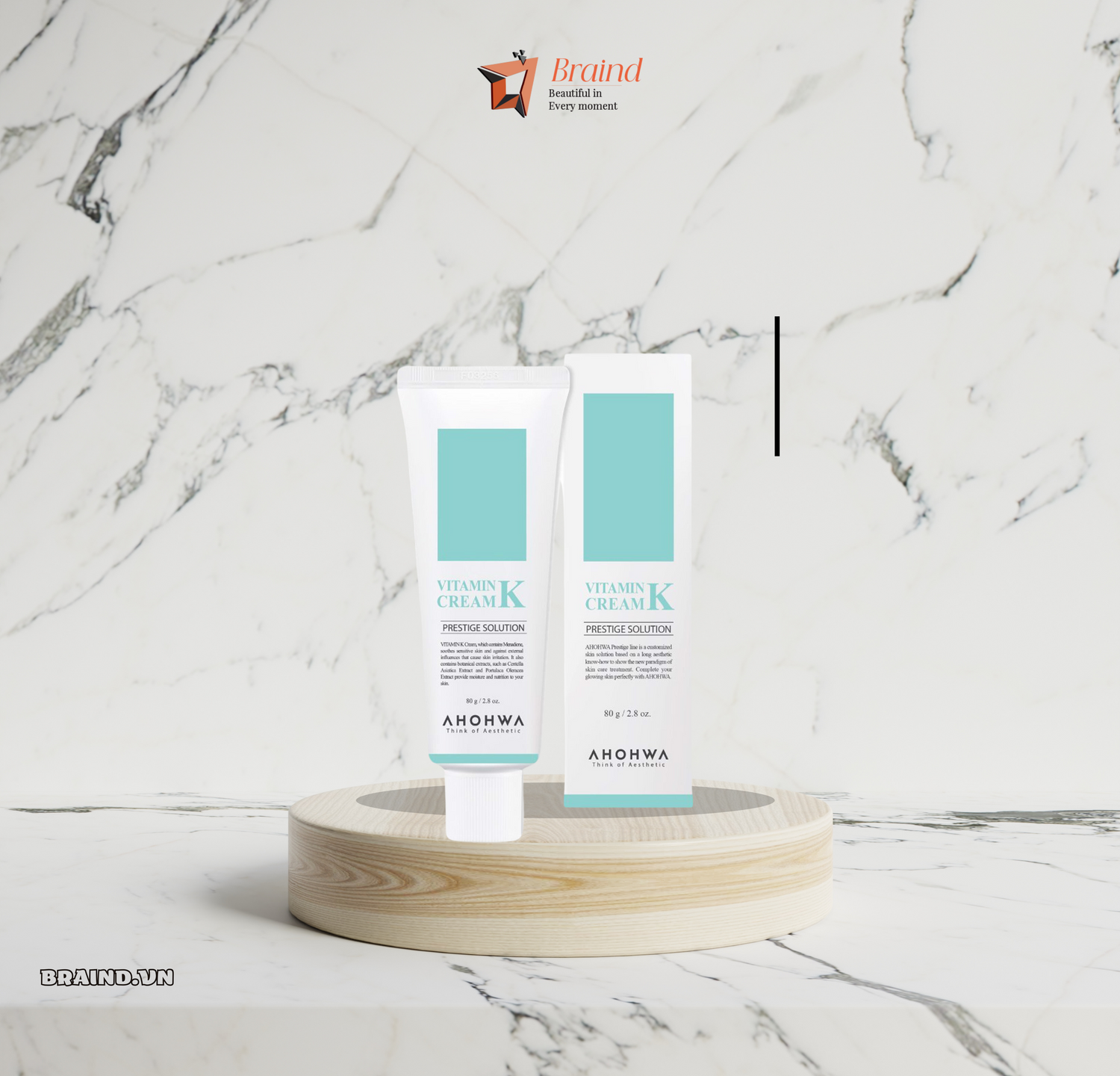 Kem Dưỡng Phục Hồi Ahohwa Vitamin K Cream 80g– Braind