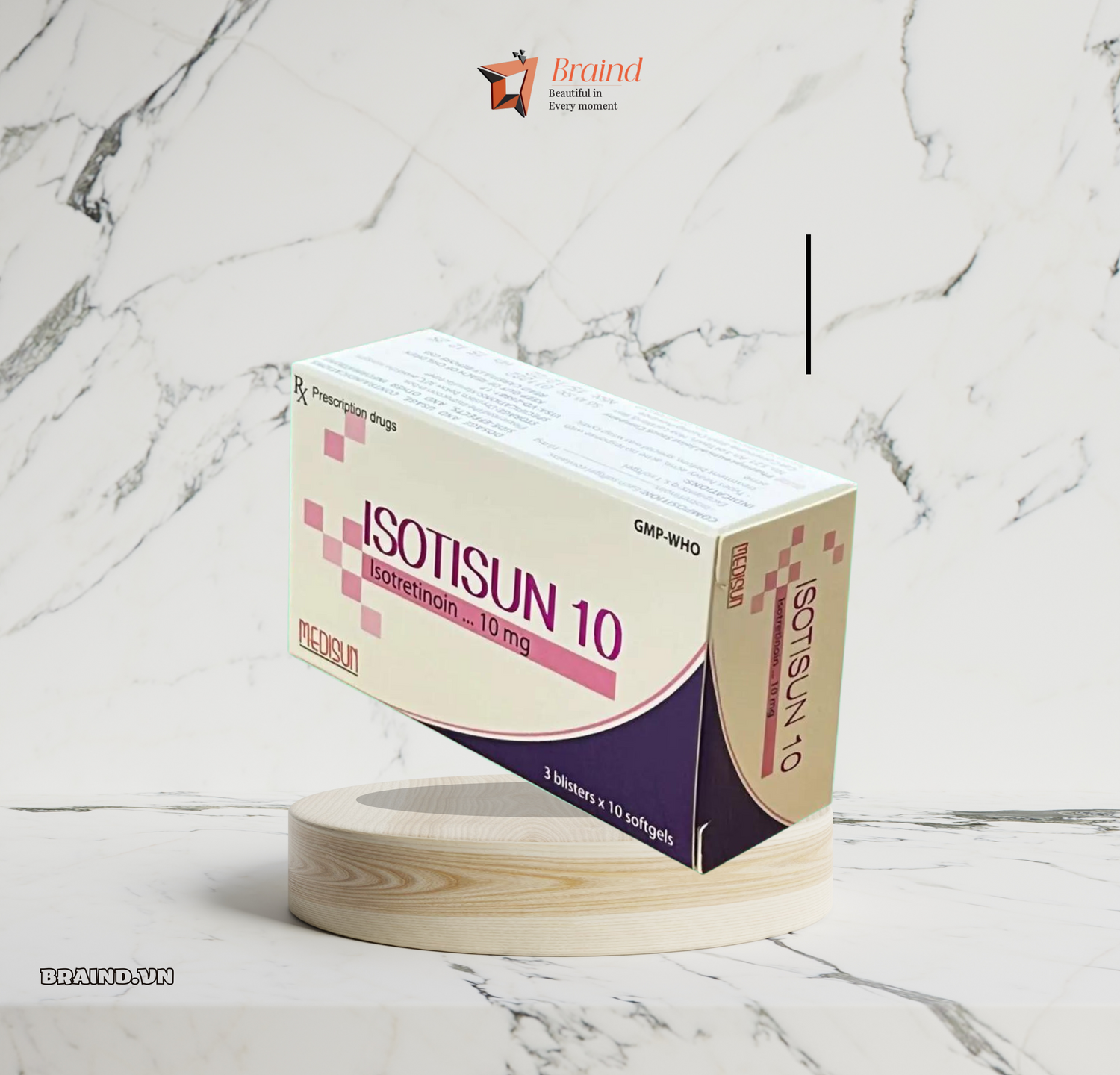ISOTISUN 20 (Isotretinoin 20mg) – Thuốc điều trị mụn– Braind