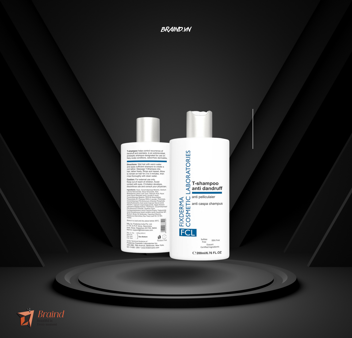 fixderma fcl t-shampoo 200ml– Braind