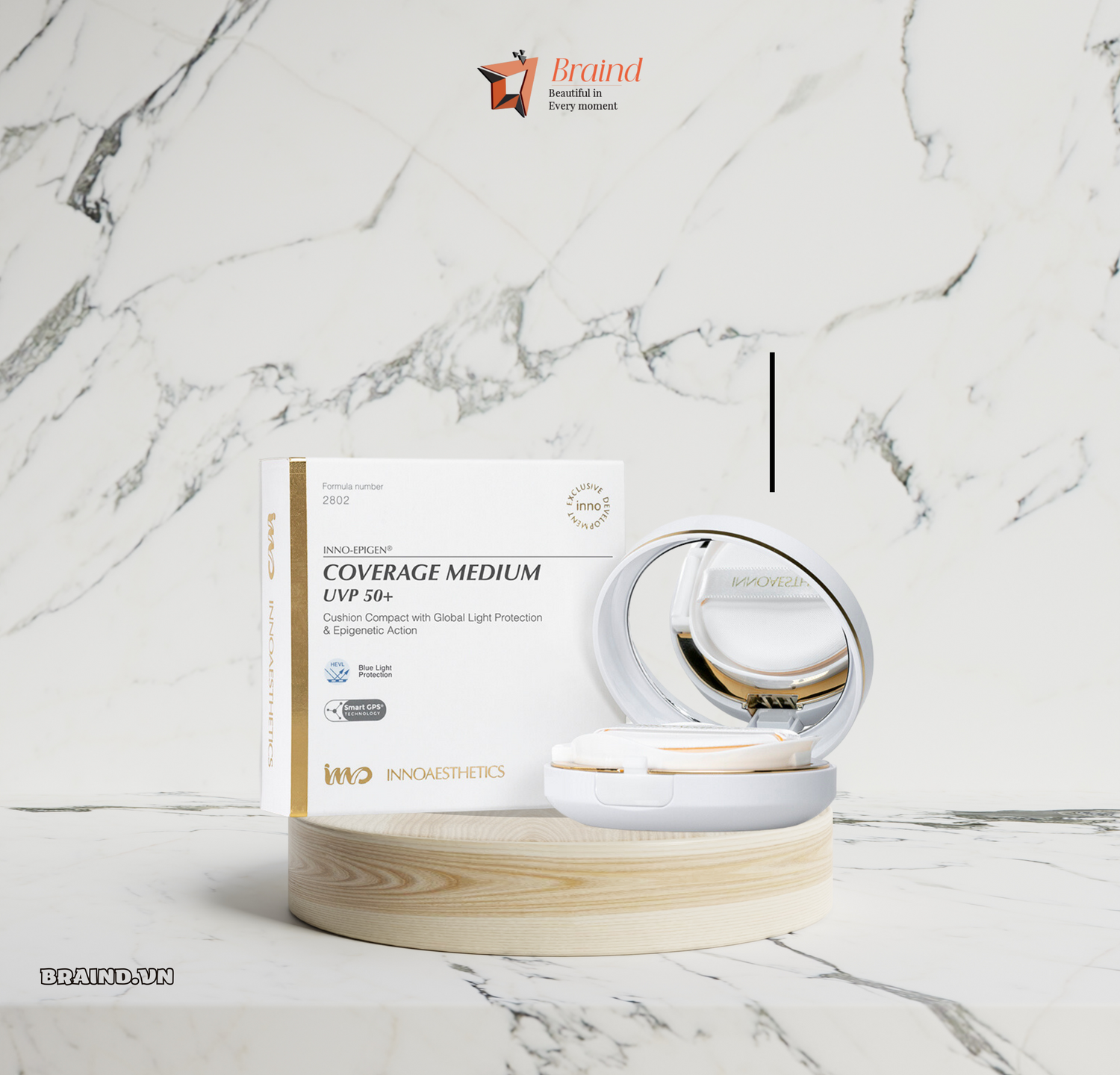 KEM NỀN TRANG ĐIỂM INNOAESTHETICS INNO-DERMA COVERAGE SPF 50+ LIGHT/ME ...