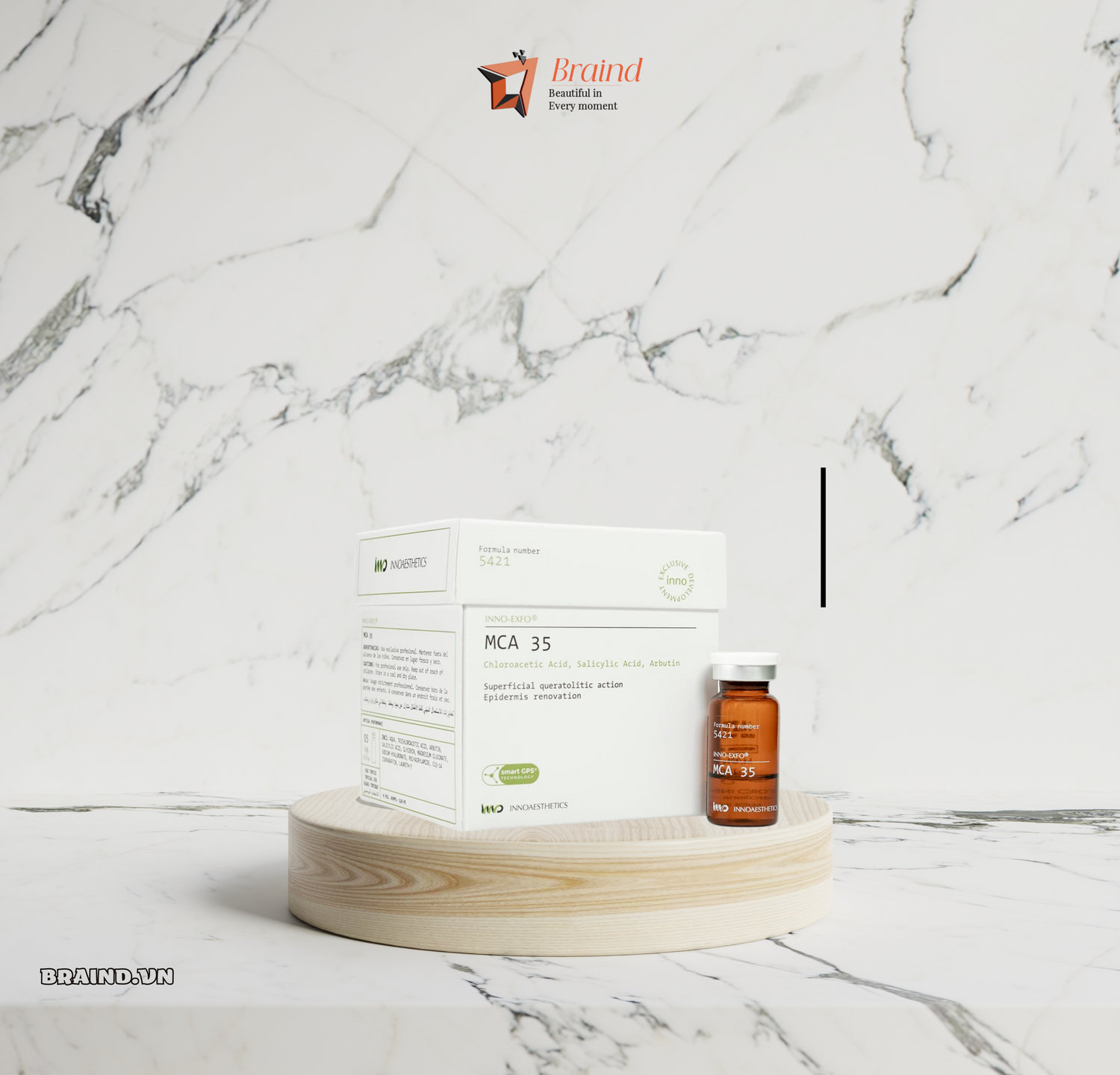 INNOAESTHETICS Mg-MCA 35 HOẠT CHẤT MCA 35% TRẺ HÓA DA TOÀN DIỆN, XÓA N– Braind