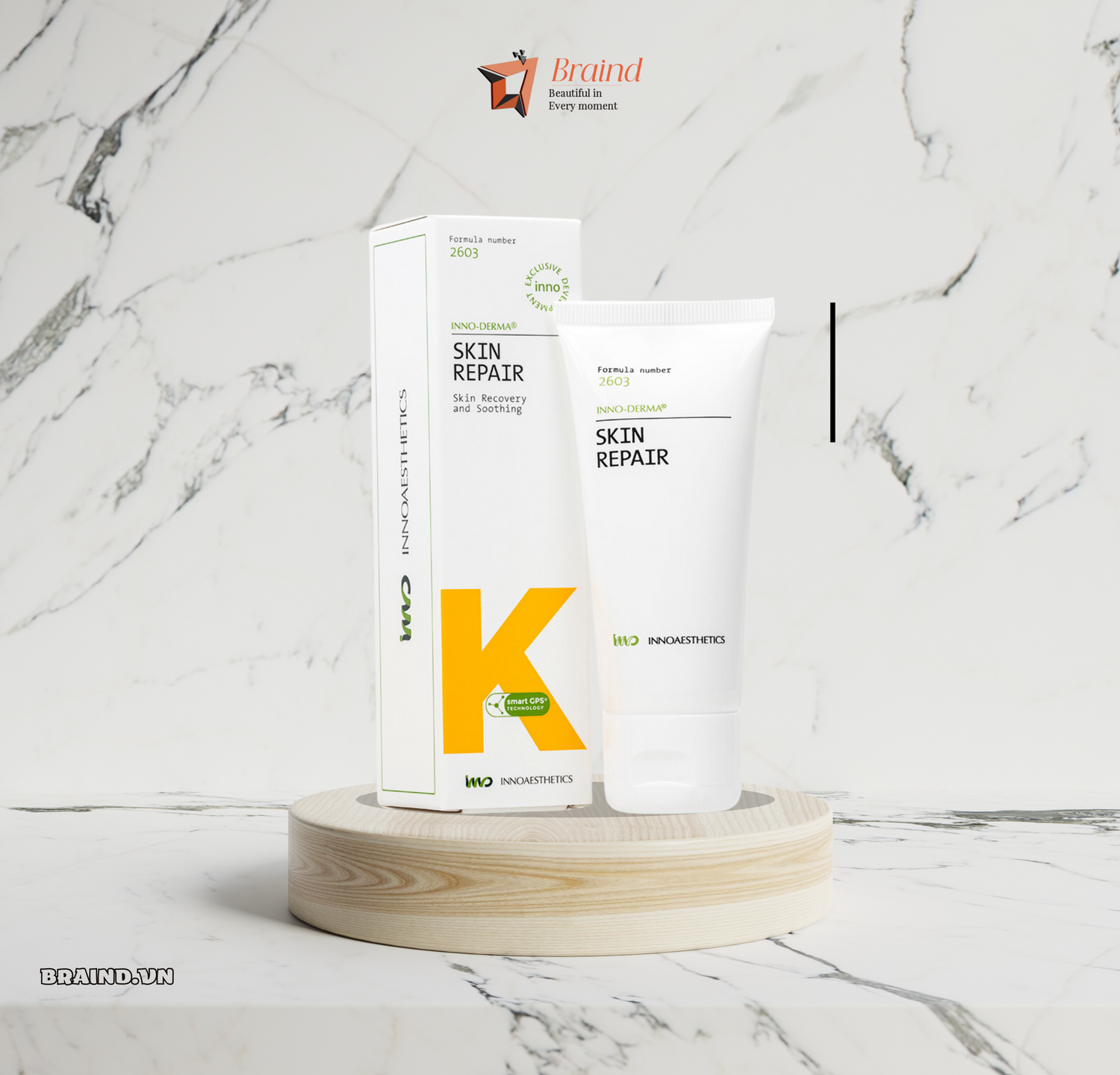 Kem Dưỡng sửa chữa, Phục Hồi da khẩn cấp Innoaesthetics Inno-Derma Ski– Braind