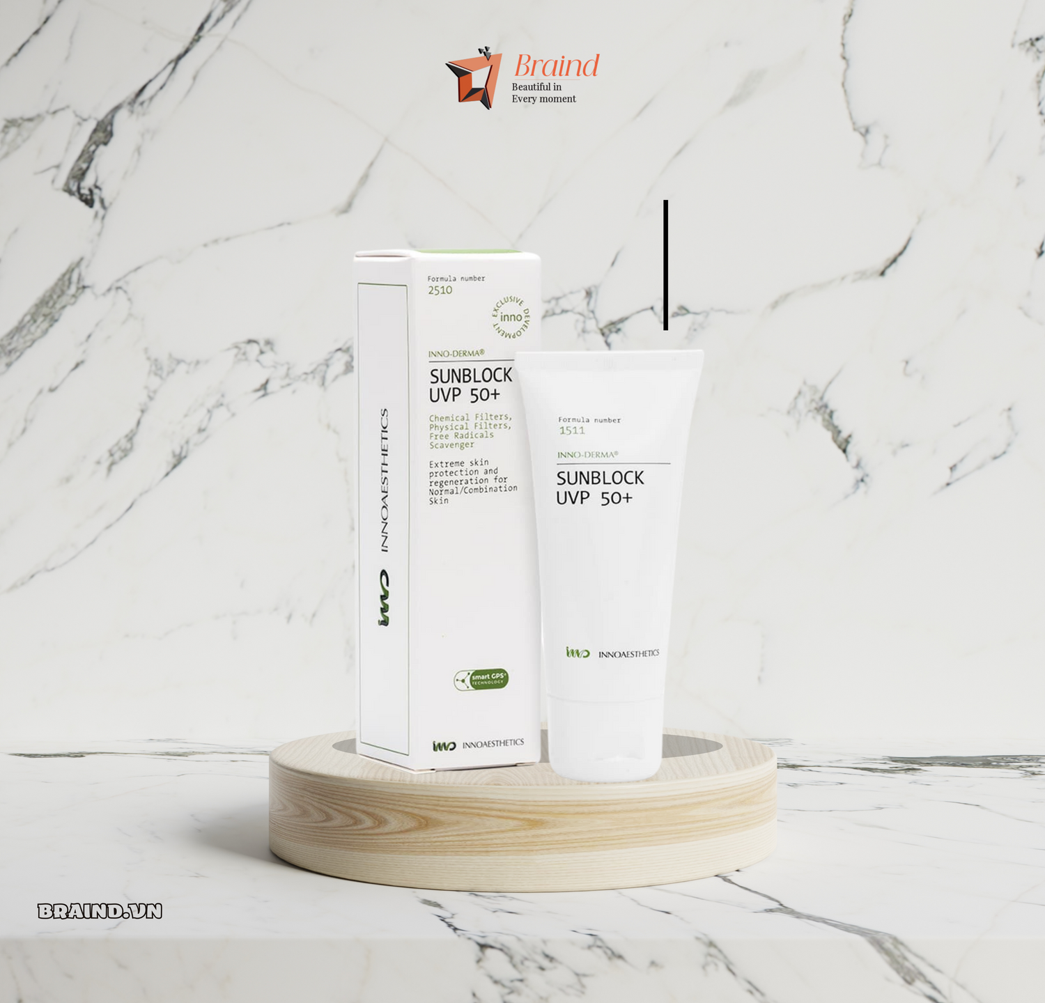 Innoaesthetics Sunblock UVP 50+– Braind