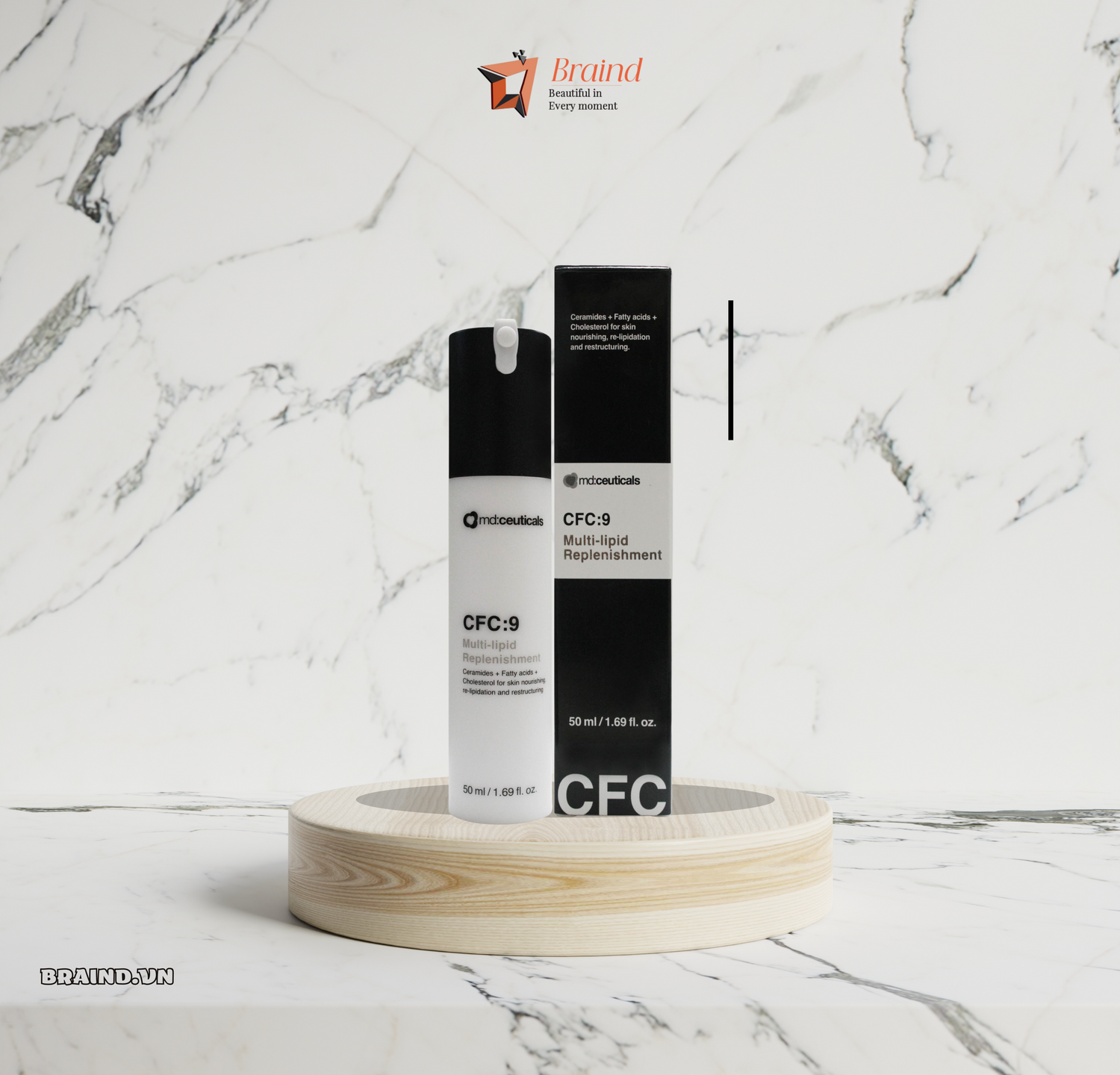 Kem tái tạo cấu trúc da Md_ceutical CFC_9 Multi-lipid 50ml– Braind