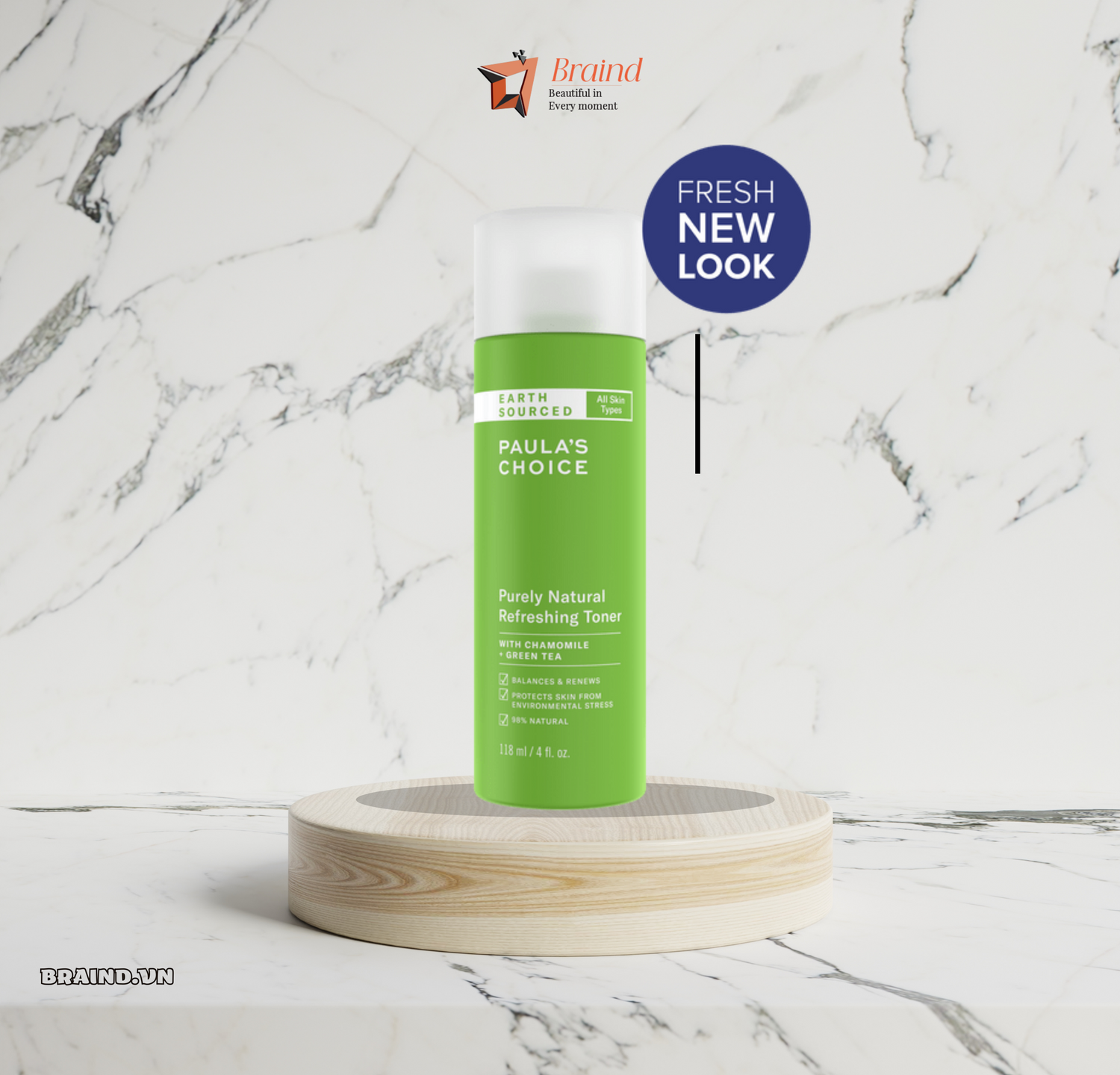 NƯỚC CÂN BẰNG Paula’s Choice PURELY NATURAL REFRESHING– Braind