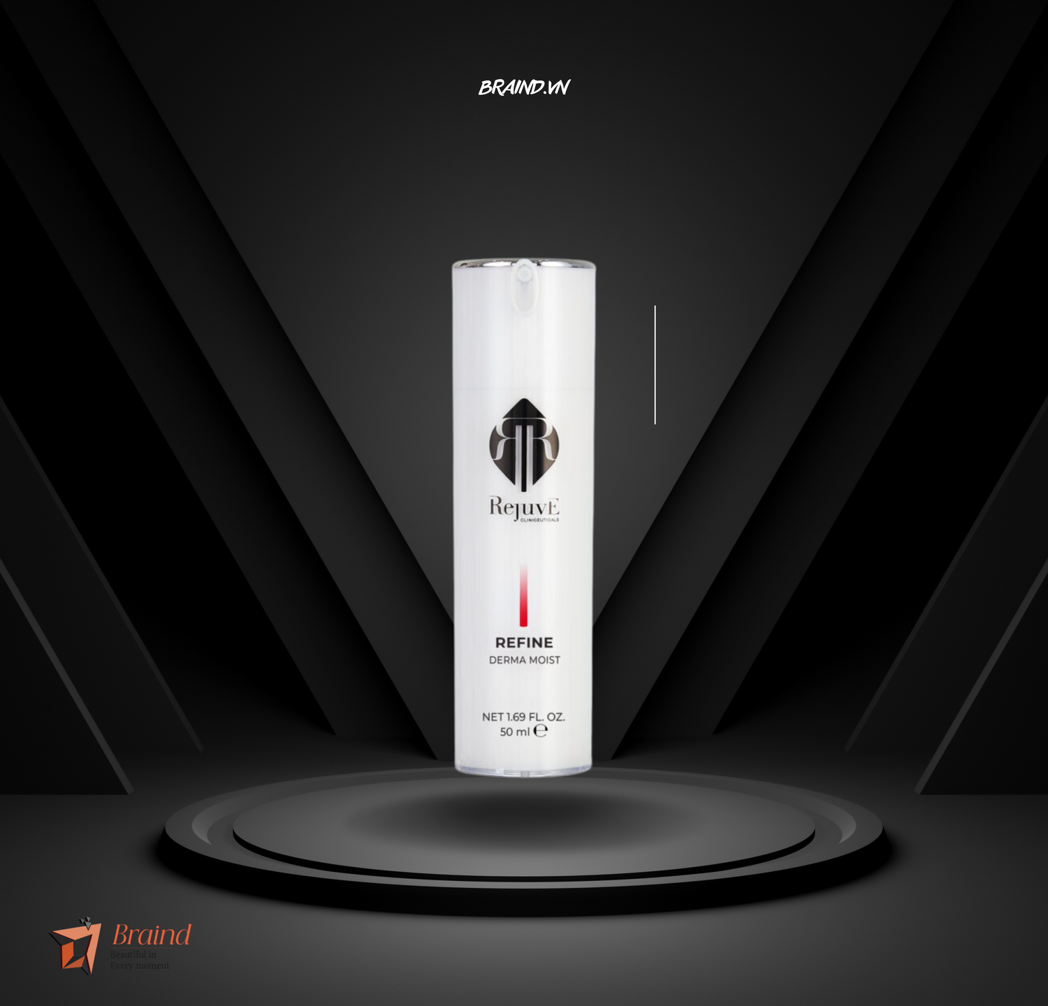 Kem dưỡng và trị mụn REJUVE Refine Derma Moist 50ml/3ml– Braind
