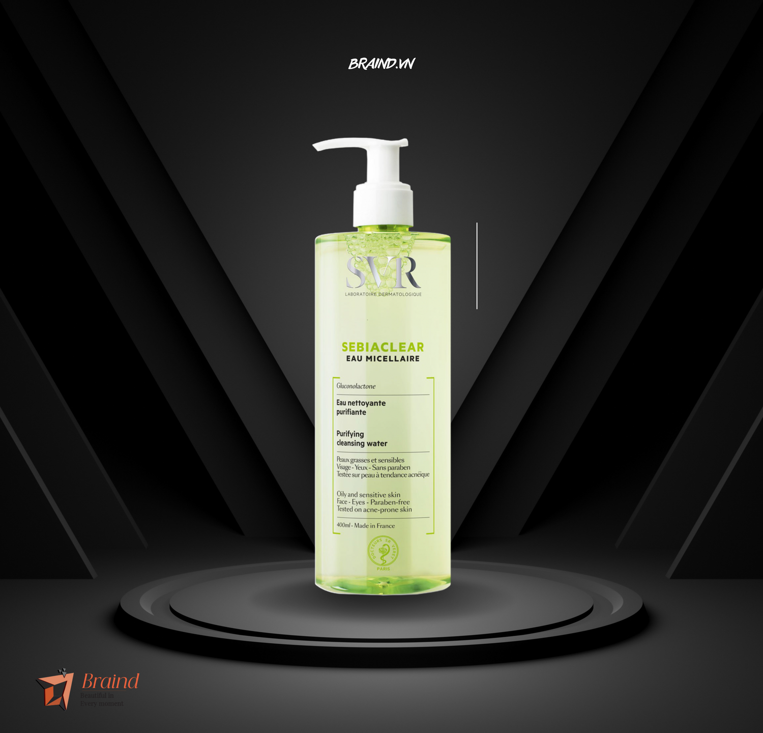 SRM SVR Không Chứa Xà Phòng Cho Da Dầu 400ml Sebiaclear Gel Moussant ...