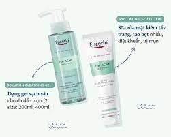 Sữa Rửa Mặt Eucerin Cho Da Mụn Và Nhờn Nhiều 150gr Pro ACNE Solution S ...