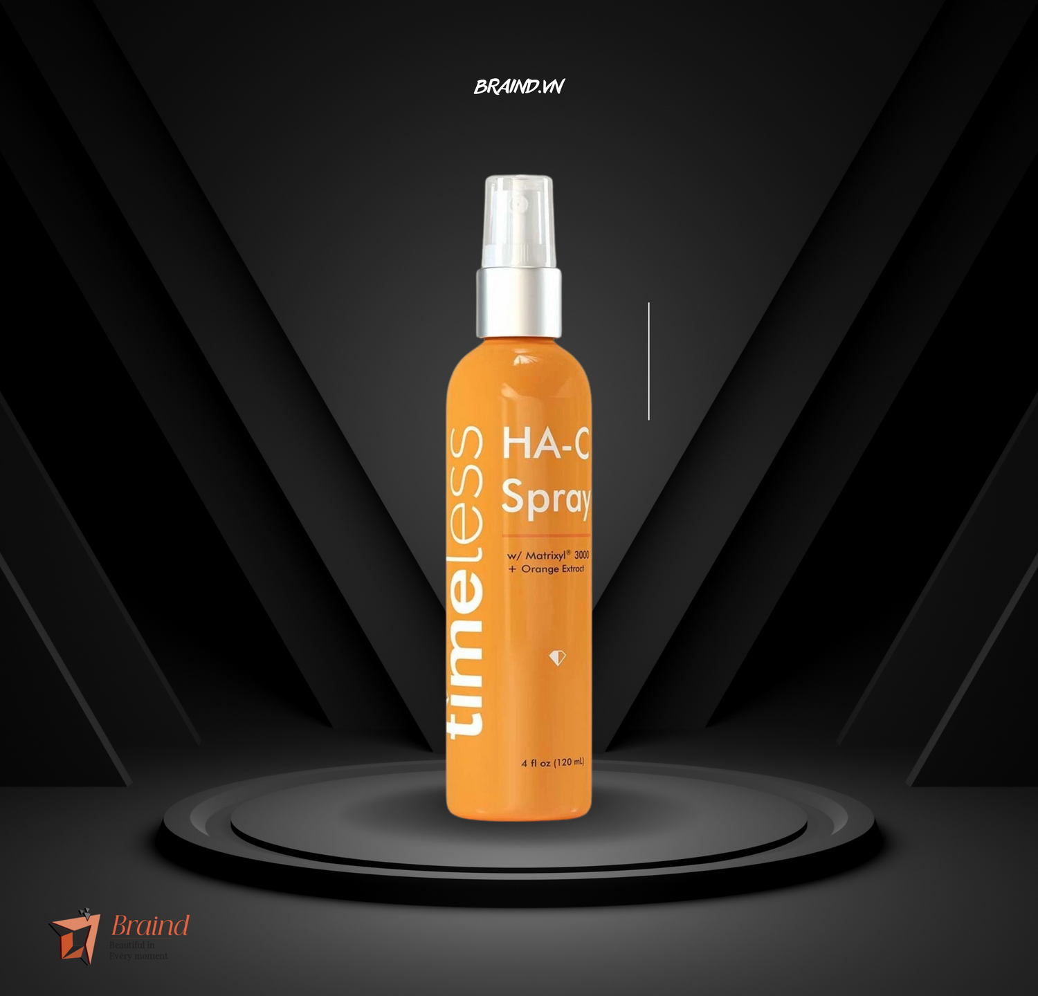 Xịt Khoáng Timeless Hyaluronic Acid & Matrixyl 3000 Hydrating Spray– Braind