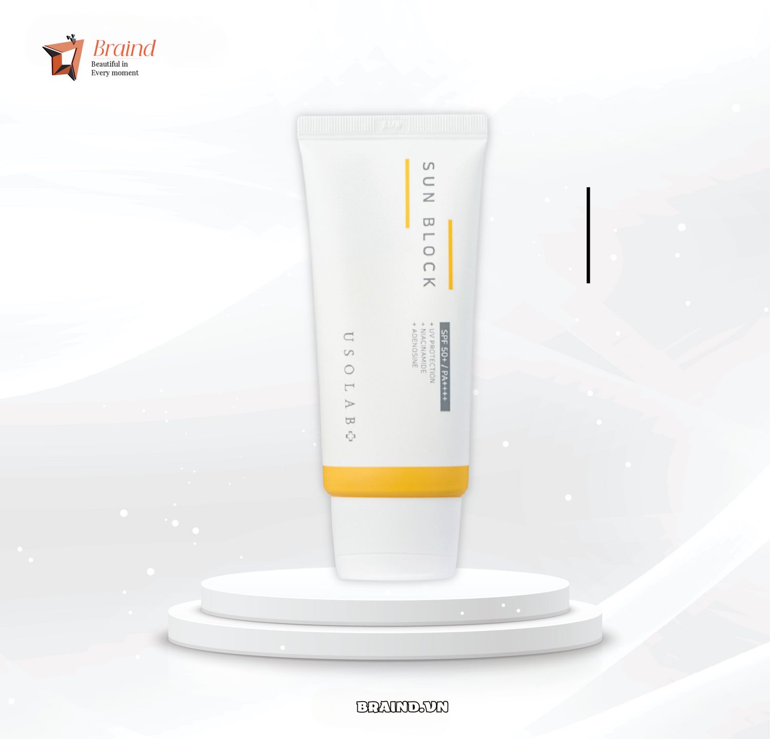 Kem chống nắng, dưỡng trắng Usolab Sun Block Cream SPF 50 PA 50g– Braind