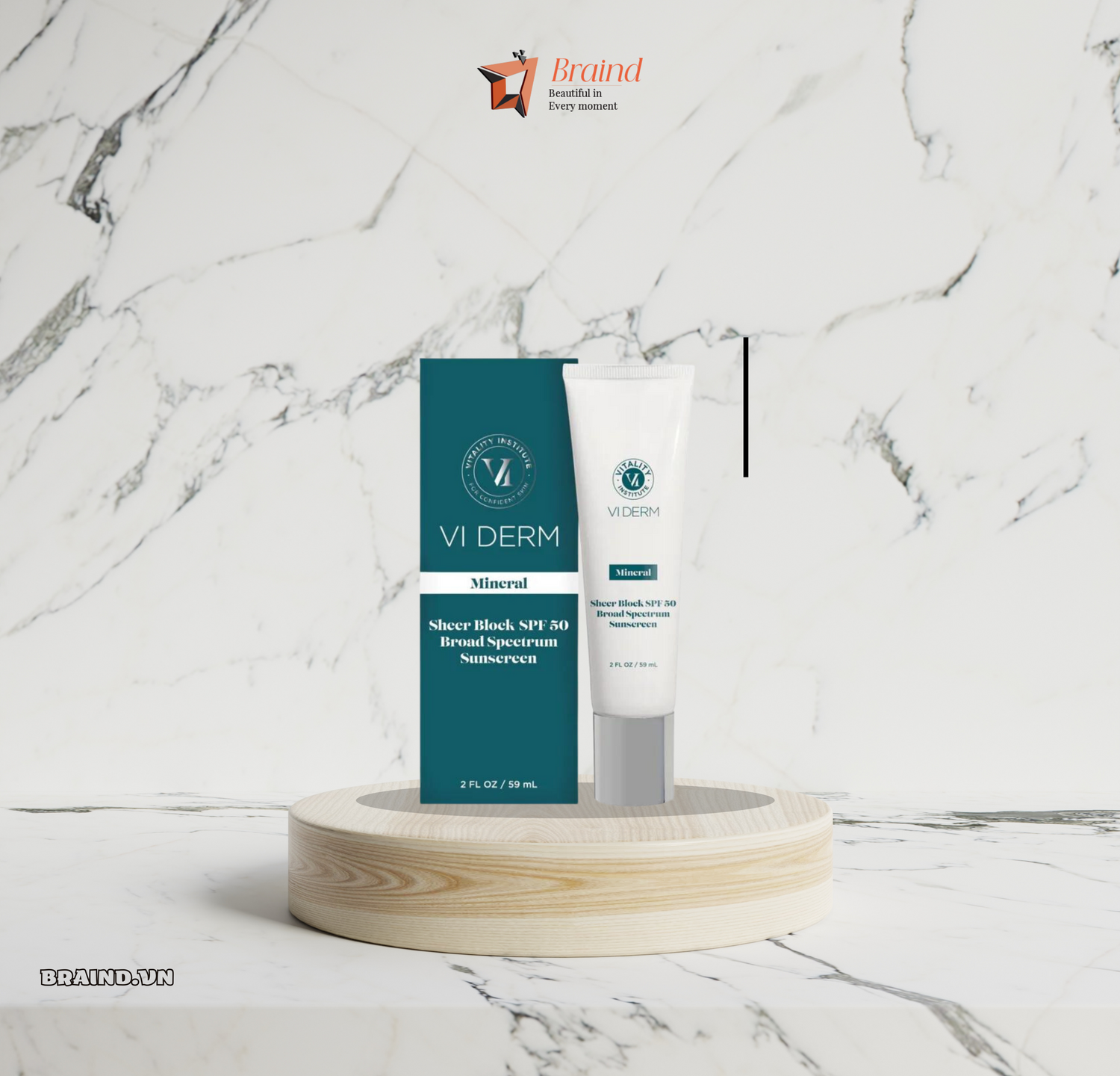 Viderm 4 Mineral Sheer SPF 50 Broad Spectrum Sunscreen– Braind