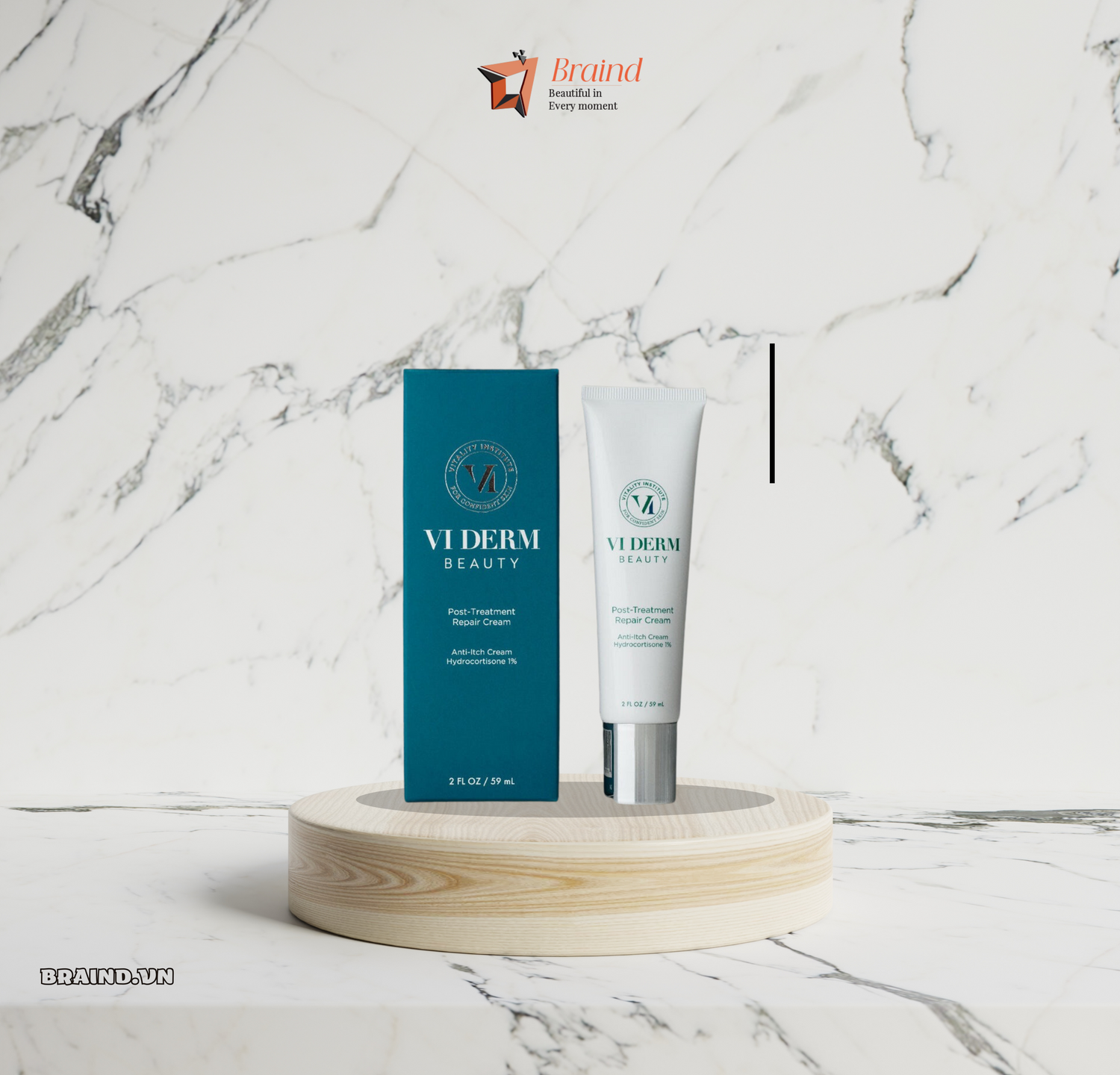 VIDerm Post Treatment Repair Cream Braind