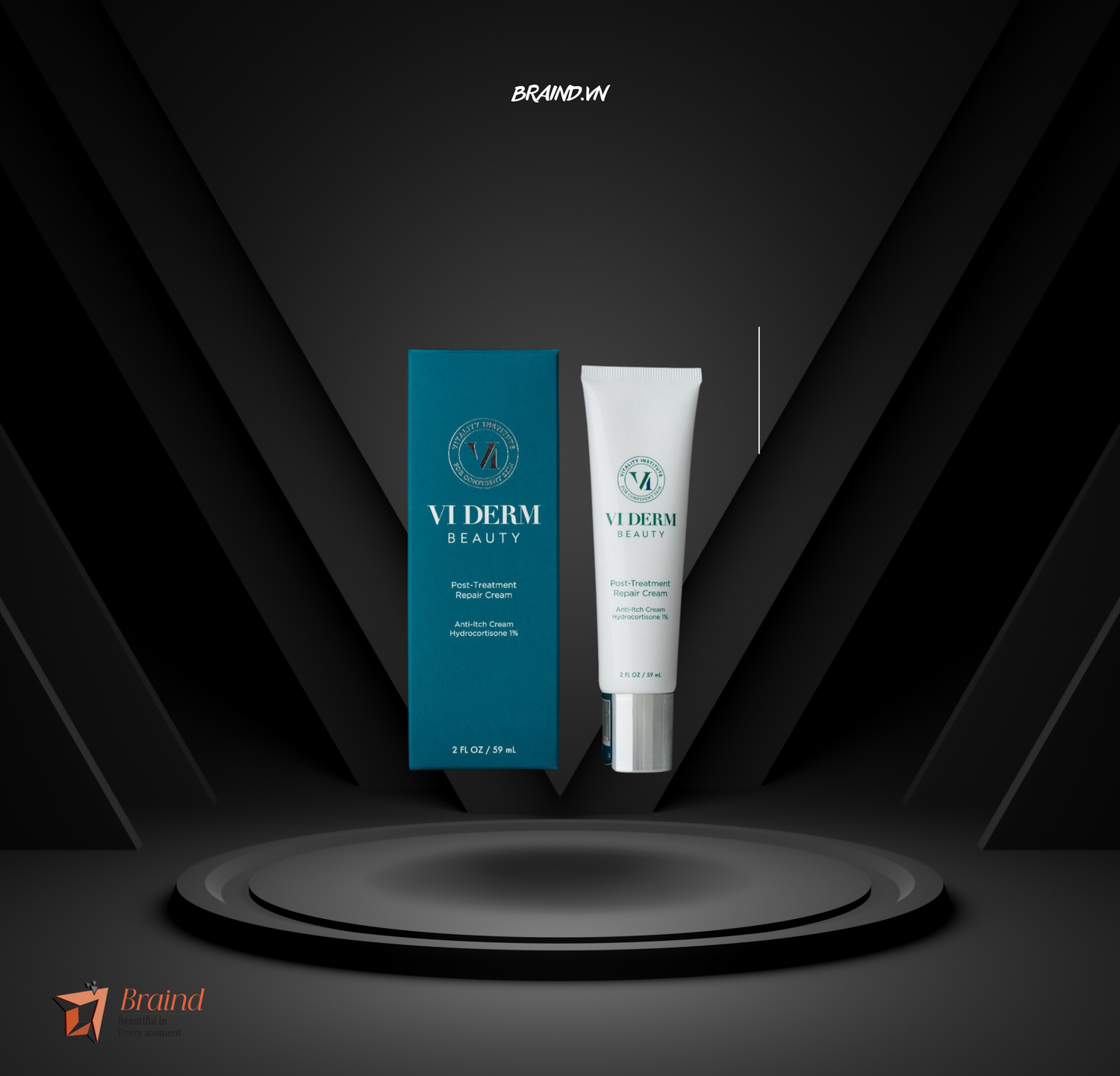 VIDerm Post Treatment Repair Cream Braind