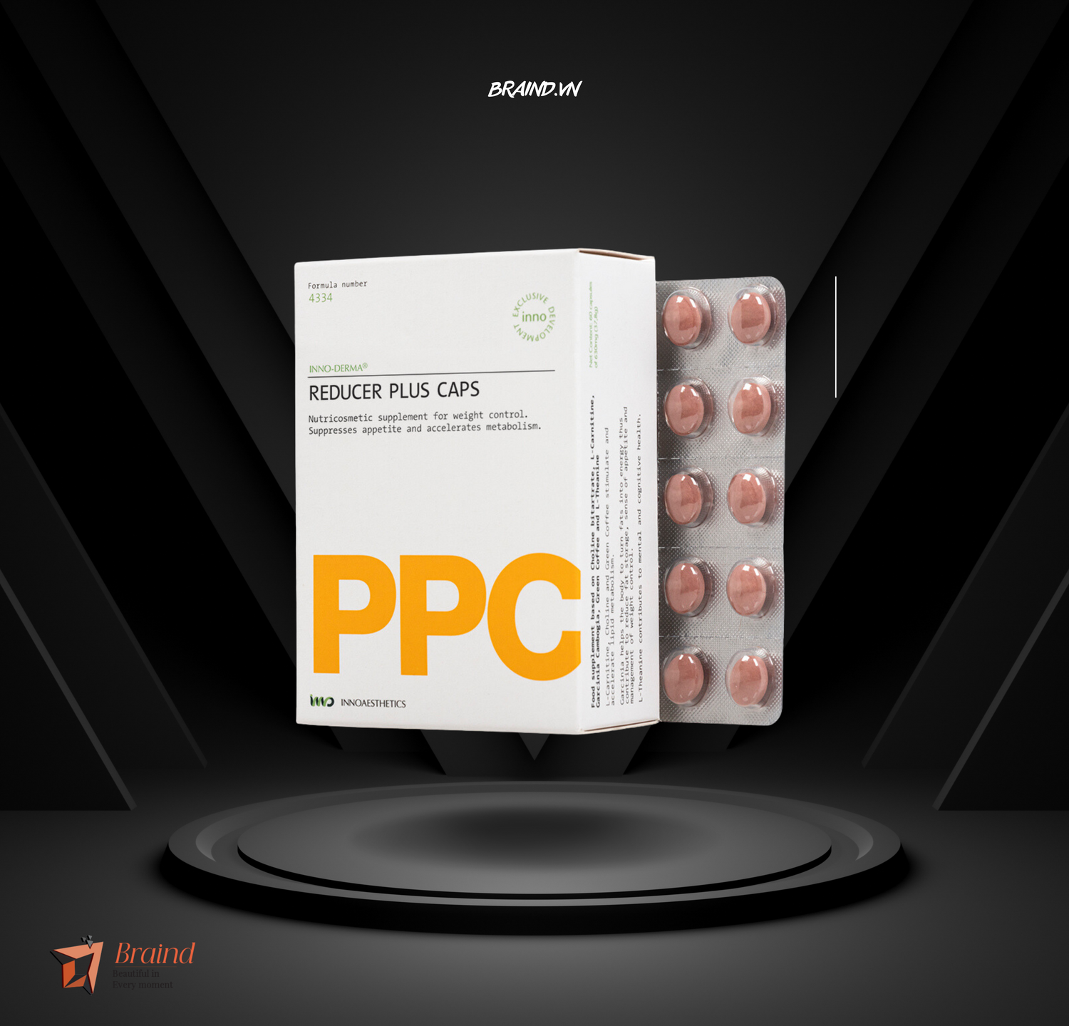 Viên uống Innoaesthetics Reducer Plus Caps– Braind