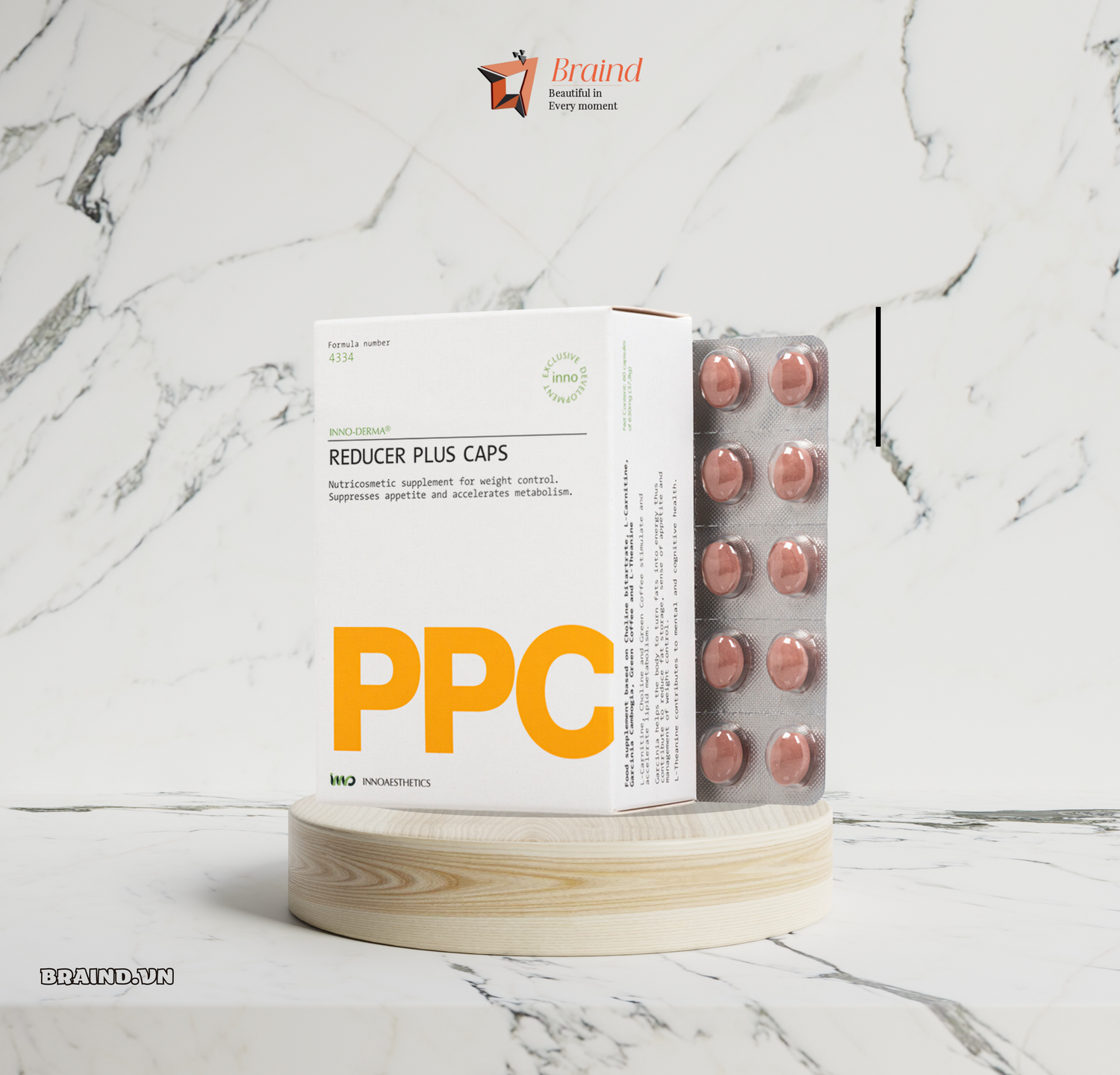 Viên uống Innoaesthetics Reducer Plus Caps– Braind