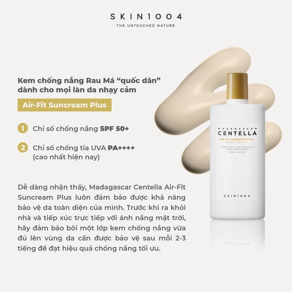 KCN Skin1004 Madagascar Centella Air-Fit SunCream SPF50+ PA++++– Braind