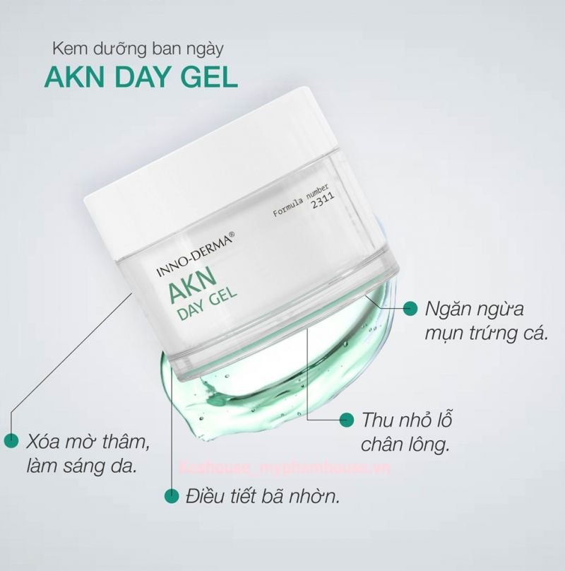 INNO DERMA Innoaesthetics Akn Day Gel Acne _ Gel đặc trị dành cho da d ...