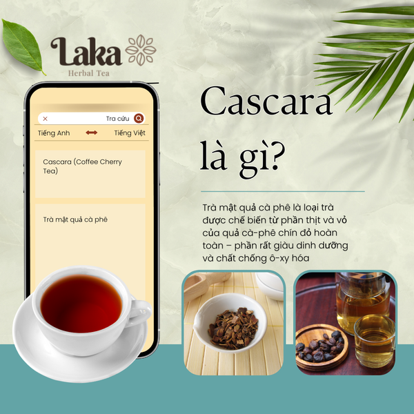 Trà Cà Phê Cascara LAKA Hộp 100Gr 100% vỏ cà phê chín mọng, công nghệ ...