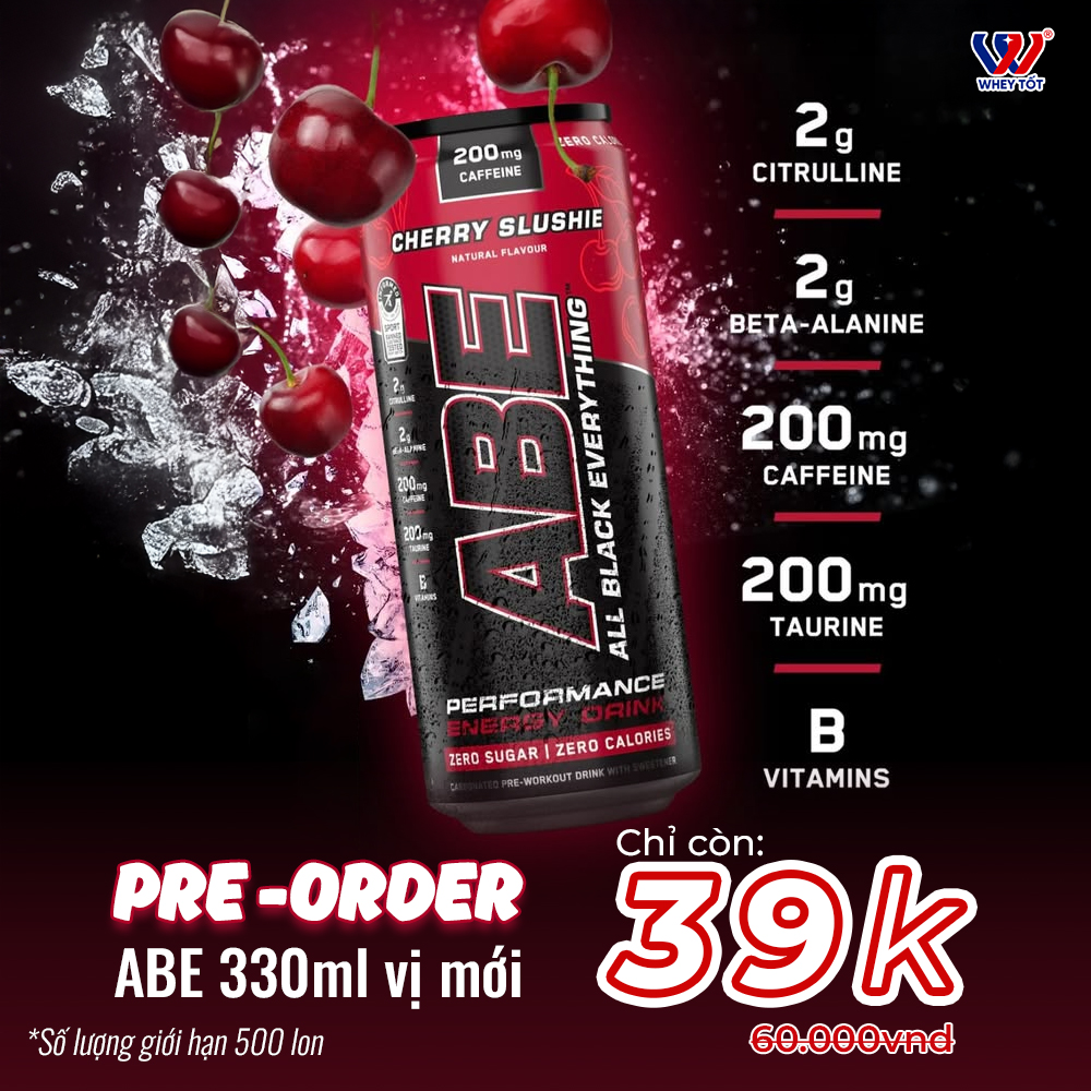 Lon ABE Pre-Workout 330ML (1 Servings) nước tăng lực