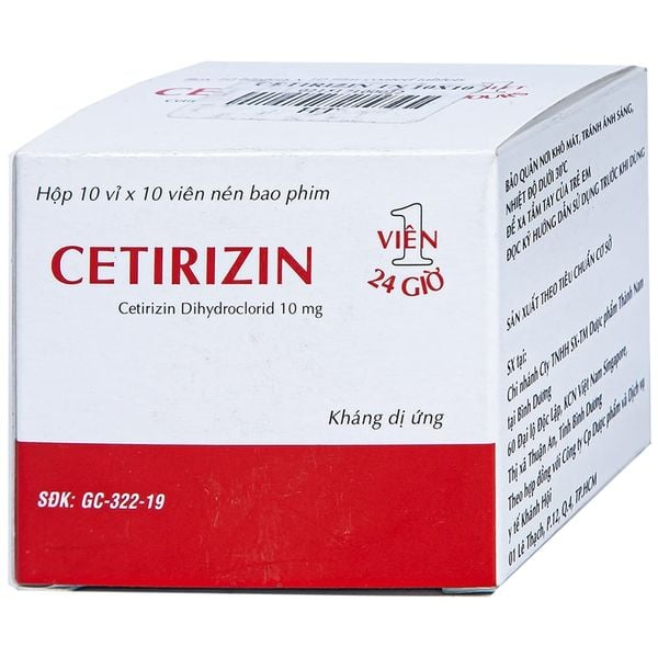 Cetirizin 10mg Thành Nam – Health Care Center