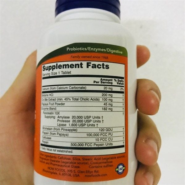NOW SUPER ENZYMES 180 VIÊN – GymWhey Shop
