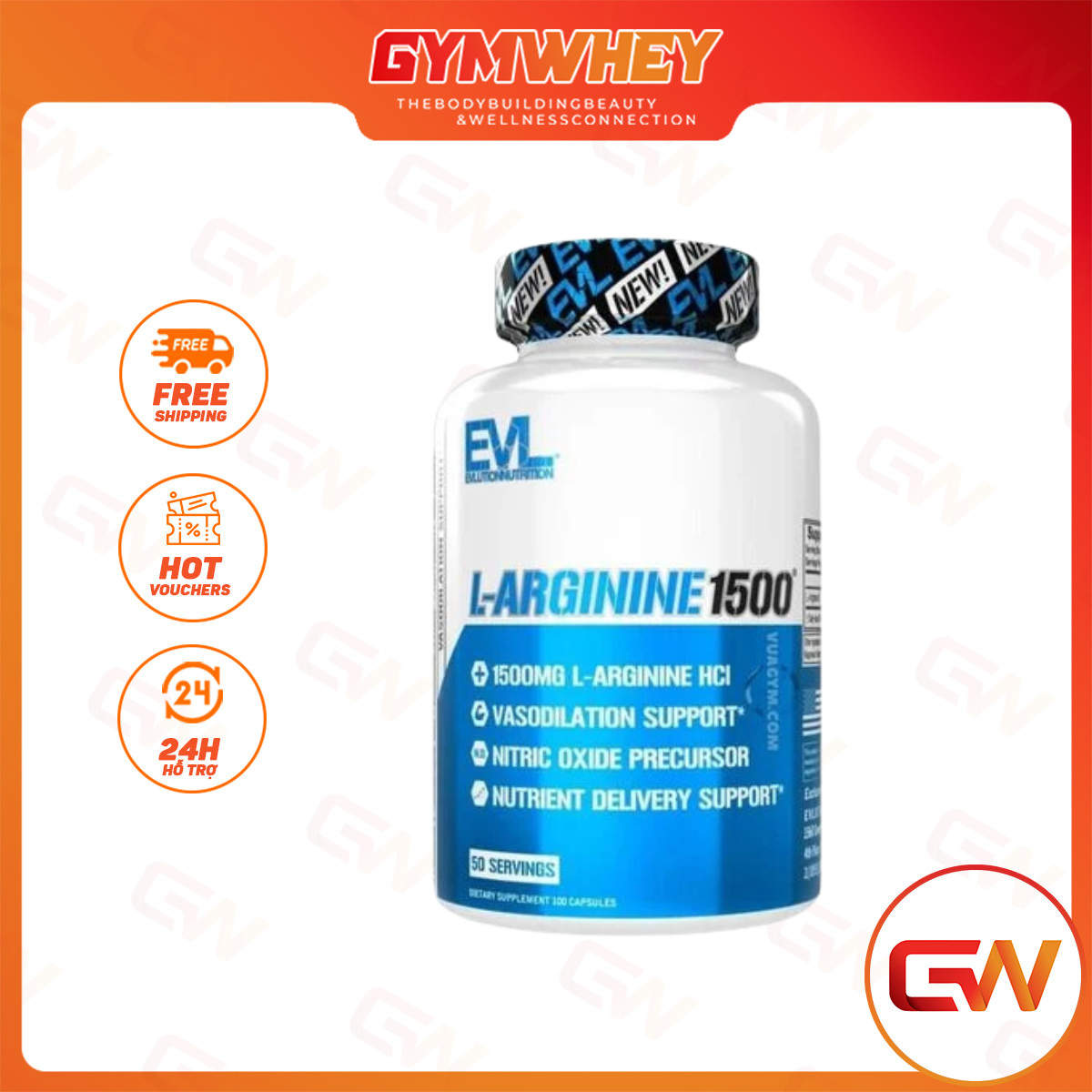 L-Arginine 1500 100 Viên – GymWhey Shop