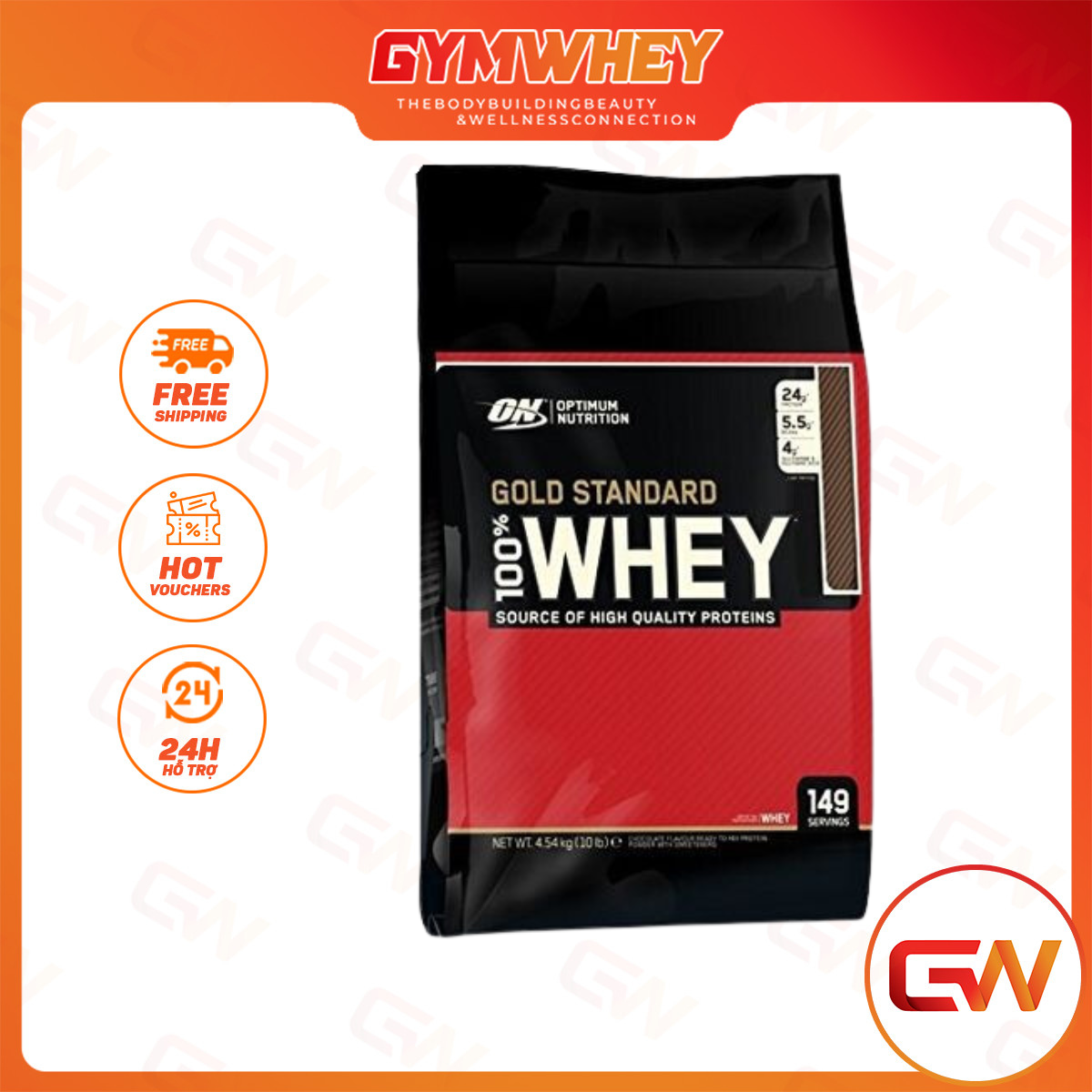 ON Gold Standrad Whey 10lbs 4.5kg (Kèm quà tặng) – GymWhey Shop