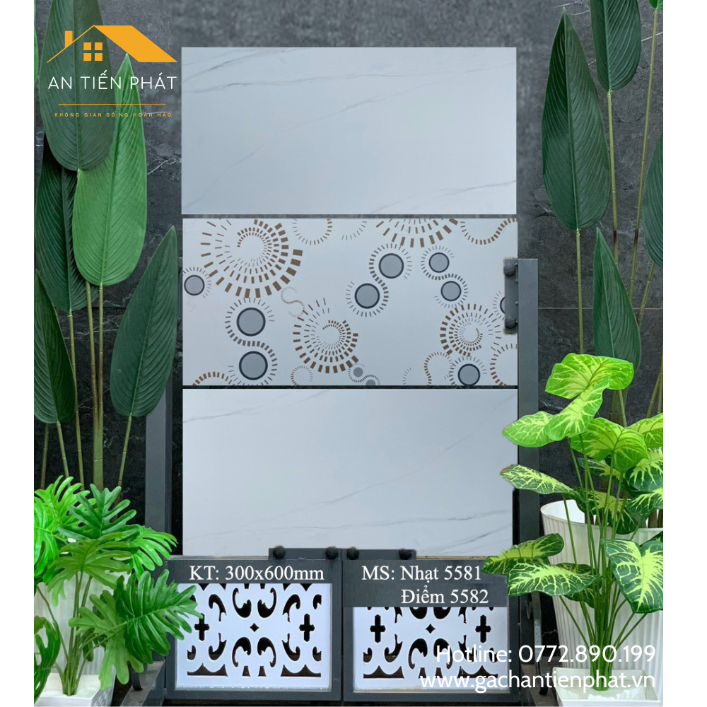 Gạch bán sứ 30x60 AMY 5581 5582 bề mặt mờ – Showroom gạch ốp lát An ...