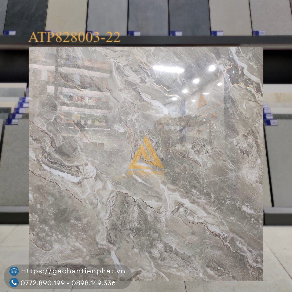 Gạch khắc kim cao cấp Trung Quốc 80x80 828003 xương Porcelain An Tiến ...