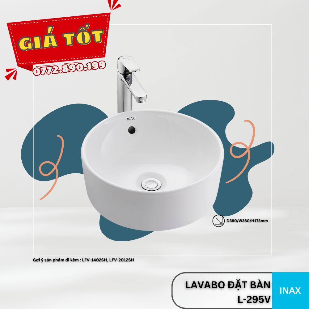 LAVABO CHẬU RỬA ĐẶT BÀN INAX AL-295V ( AL295V ) L-295V ( L295V ) – Showroom gạch ốp lát An Tiến Phát