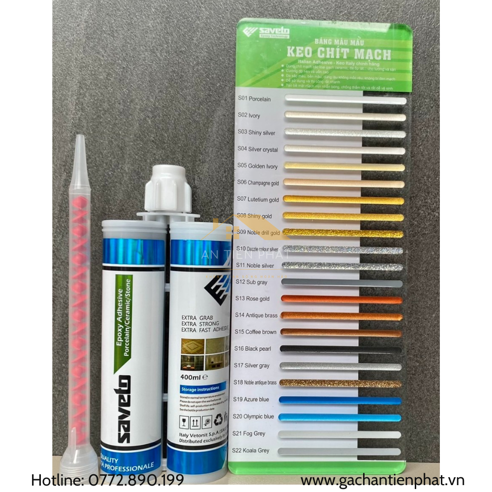 Keo 2 thành phần Italy chính hãng SAVETO 22 màu sắc dễ thi công ...