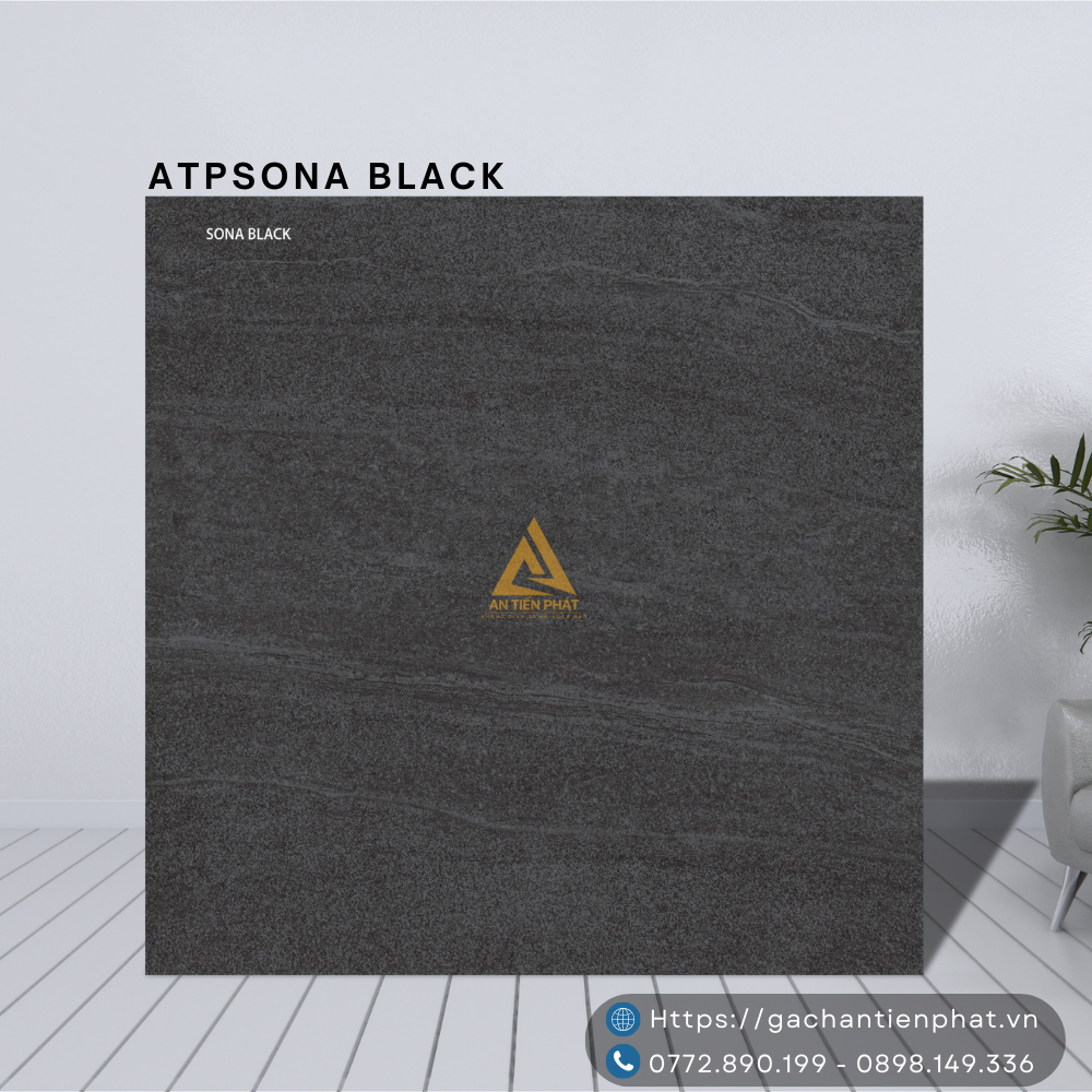 Gạch nền 60x60 nhập khẩu cao cấp SONA BLACK bề mặt mờ sang trọng An ...