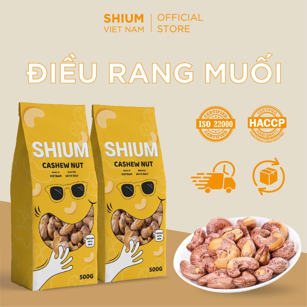 SHIUM HẠT ĐIỀU RANG MUỐI NGUYÊN VỎ LỤA – SHIUM VIETNAM