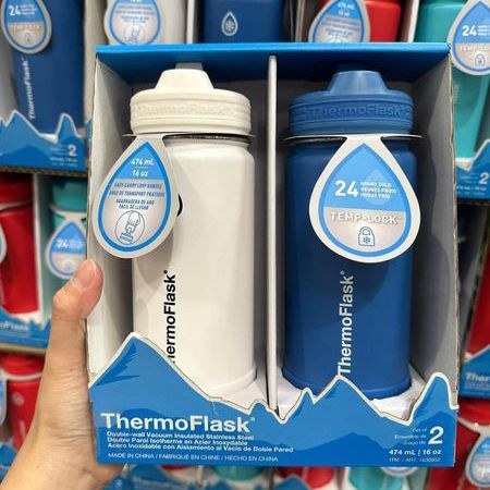 Bộ 2 bình giữ nhiệt ThermoFlask 474ml – Gia dụng xách tay Đức