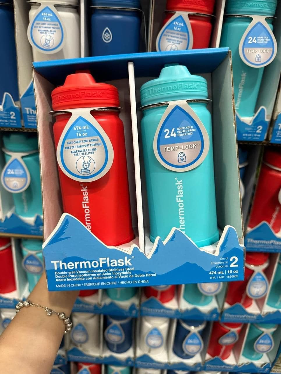 Bộ 2 bình giữ nhiệt ThermoFlask 474ml – Gia dụng xách tay Đức