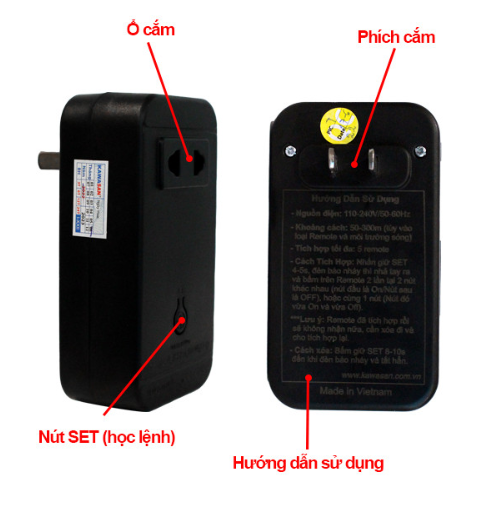 Ổ Cắm Điều Khiển Từ Xa TB02D-1500w-RM2C-Bh12th