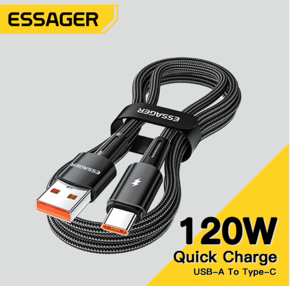 Dây Cáp Sạc Nhanh ESSAGER USB-TYPE C 2m