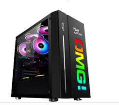 Case OMG Kính cường lực Đen, leds chữ